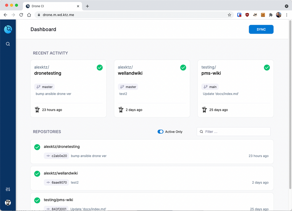Deploying mkdocs using DroneCI and Gitea