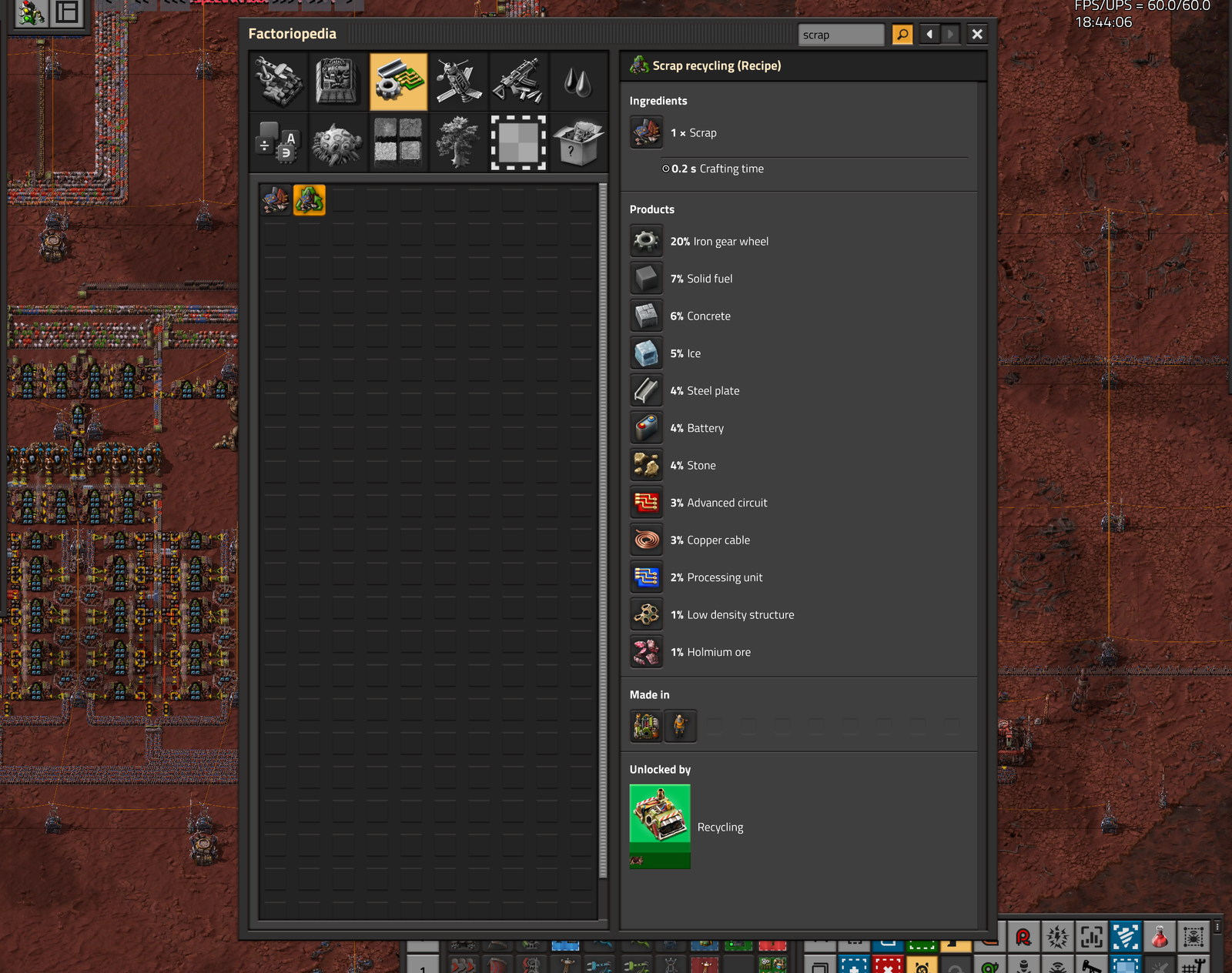 Factorio: Recycler Belt Stacking